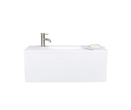 EDEN Slim Wall Hung Vanity 900mm Matte White - Casa Lusso