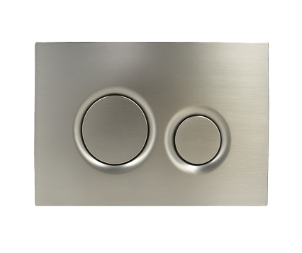 Push Plate for Pneumatic Cistern Brushed Nickel 243x159mm - Casa Lusso